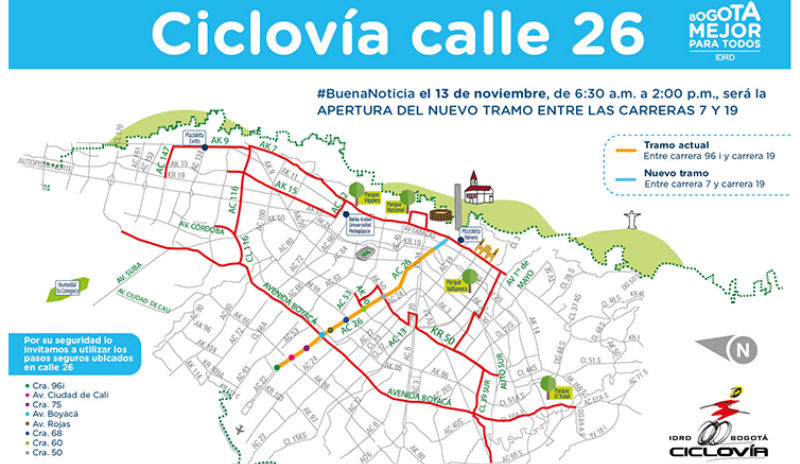 Se agranda la ciclovía | Secretaría de Cultura, Recreación y Deporte