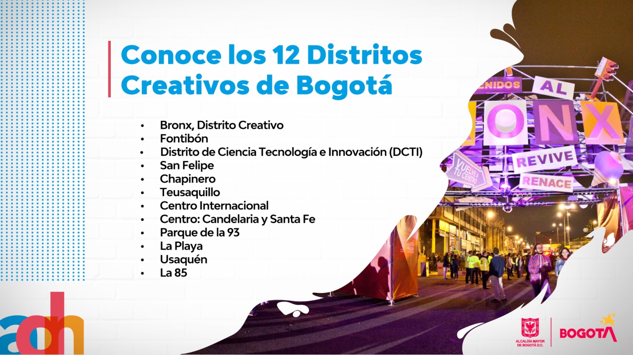 Bogotá contará con 12 Distritos Creativos para impulsar el arte, la ...
